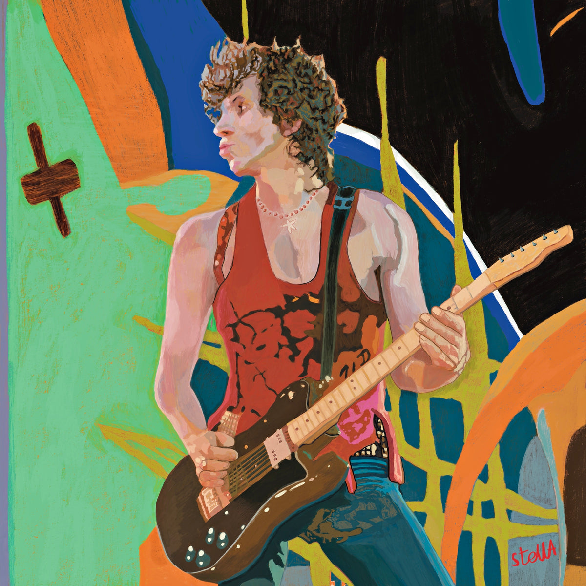 Keith Richards digital portrait – Stella Tooth